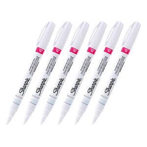 sharpie sg_b00wl2soia_us oil-based paint marker, fine point, white ink, pack of 6, original version