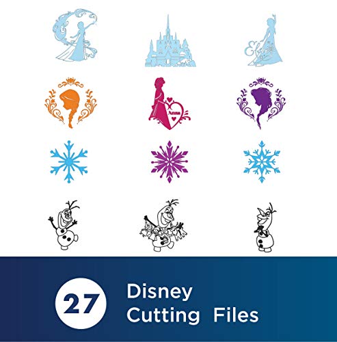 Brother ScanNCut Disney Frozen HomeDeco Pattern Collection 1 CADSNP04, 27 Designs with Olaf, Elsa, Anna & More, Vinyl Wall Art, Iron-on Transfers for Clothing, DIY Stencil Templates, Party Decorations