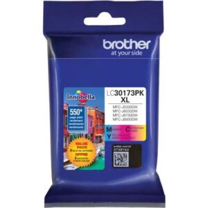 brtlc30173pk – brother lc30173pk printer original ink cartridge – cyan, magenta, yellow