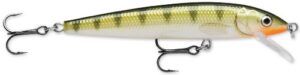 rapala husky jerk 10 fishing lure, 4-inch, yellow perch