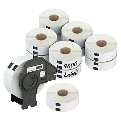 Labelebal Compatible 1-1/7" x 3-1/2"(29mm x 89mm) Direct Thermal Labels Replacement for DK-1201 Shipping Mailing Postage Address Compatible for Brother QL Printer (12 Rolls + 1 Frame, 400 Labels/Roll)