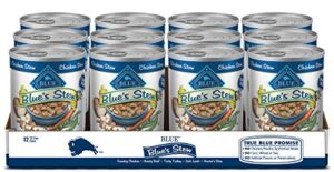 blue buffalo blue’s stew natural adult wet dog food, chicken stew 12.5-oz can (pack of 12)