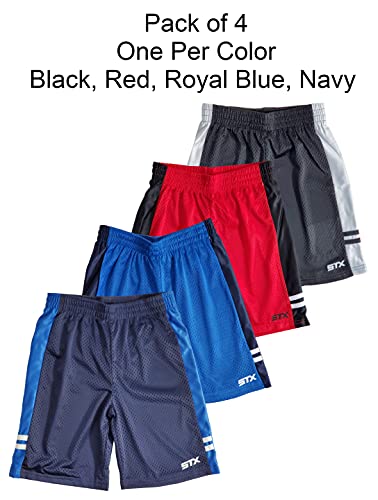 STX Boys' Big Athletic Short, Classic Style Black, 10/12