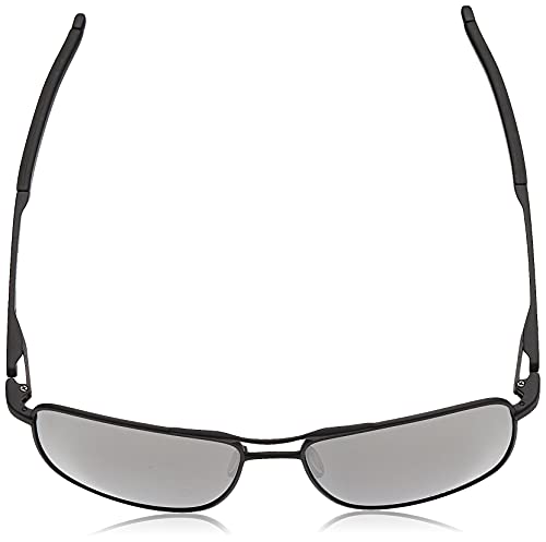 Oakley Men's OO6038 Gauge 6 Titanium Square Sunglasses, Powder Coal/Prizm Black, 57 mm