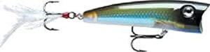 rapala x-rap pop 07 fishing lure, 2.75-inch, moss back shiner