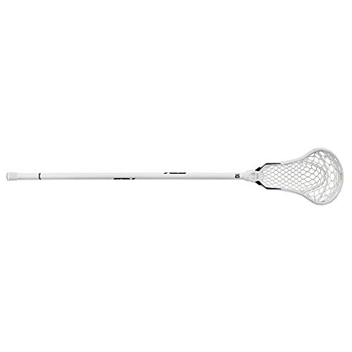 STX Lacrosse Fortress 700 Complete Stick with Crux Mesh Pro Pocket, White