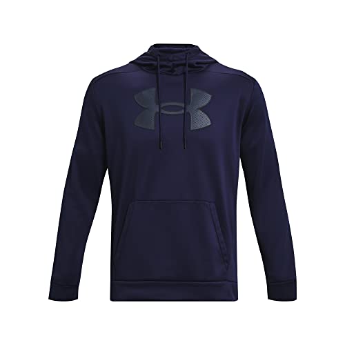 Under Armour Mens Big Logo ArmourFleece Hoodie , (410) Midnight Navy / Academy / Black , Small