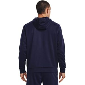 Under Armour Mens Big Logo ArmourFleece Hoodie , (410) Midnight Navy / Academy / Black , Small