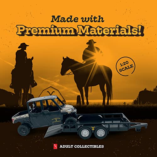 Big Country Toys AMT Adult Collectibles Rip Wheeler Yellowstone Polaris Ranger Truck with Trailer, Realistic Collectible