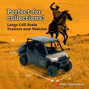 Big Country Toys AMT Adult Collectibles Rip Wheeler Yellowstone Polaris Ranger Truck with Trailer, Realistic Collectible