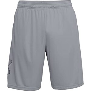 under armour ua tech graphic shorts steel/black lg 10