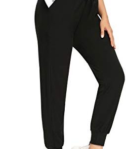 FULLSOFT Sweatpants for Women-Womens Joggers with Pockets Lounge Pants for Yoga Workout Running Black