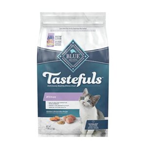 blue buffalo tastefuls kitten natural dry cat food, chicken 7lb bag