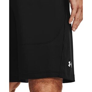 Under Armour Men's Raid 2.0 Workout Gym Shorts , Black (001)/White , X-Large