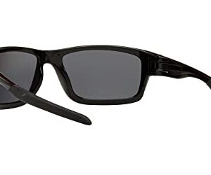 Oakley Men's OO9225 Polarized Rectangular Sunglasses, Polished Black, 60mm