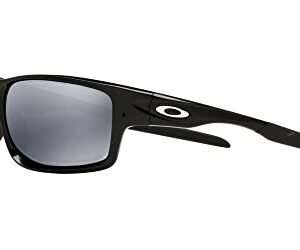 Oakley Men's OO9225 Polarized Rectangular Sunglasses, Polished Black, 60mm