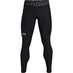 under armour mens armour heatgear leggings , black (001)/pitch gray , large