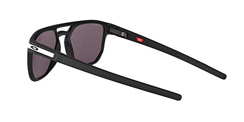 Oakley Men's OO9436 Latch Beta Square Sunglasses, Matte Black/Prizm Grey, 54 mm