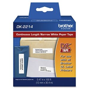 brother, dk2214, label tape cartridge, 100ftx0.47in