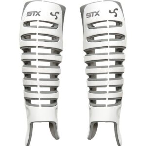 stx lacrosse goalie valor shin guards, s/m, pair