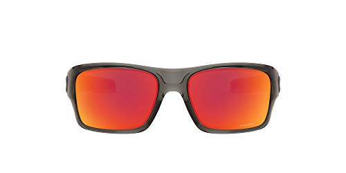 Oakley Youth Kids' OJ9003 Turbine XS Rectangular Sunglasses, Grey Smoke/Prizm Ruby, 57 mm