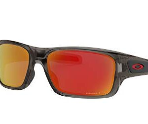 Oakley Youth Kids' OJ9003 Turbine XS Rectangular Sunglasses, Grey Smoke/Prizm Ruby, 57 mm