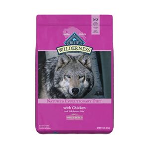 blue buffalo wilderness high protein, natural adult small breed dry dog food, chicken 11-lb