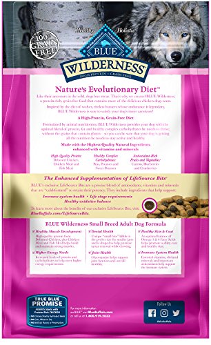 Blue Buffalo Wilderness High Protein, Natural Adult Small Breed Dry Dog Food, Chicken 11-lb