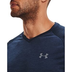 Under Armour Men's Tech 2.0 V-Neck Short-Sleeve T-Shirt , Academy Blue (408)/Steel , Large