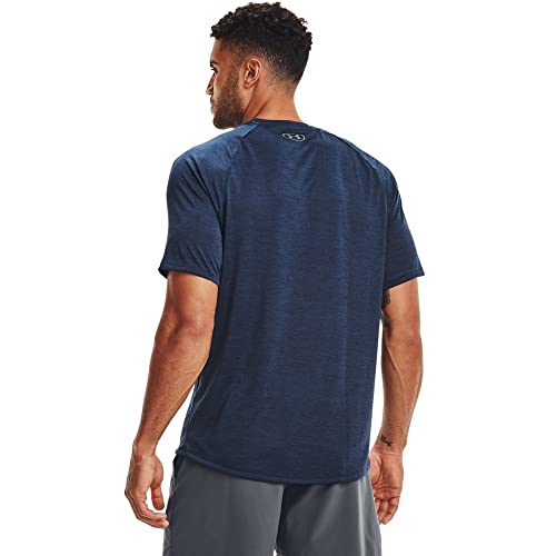 Under Armour Men's Tech 2.0 V-Neck Short-Sleeve T-Shirt , Academy Blue (408)/Steel , Large