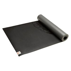 gaiam yoga mat – premium 5mm dry-grip thick non slip exercise & fitness mat for hot yoga, pilates & floor workouts (68″l x 24″w x 5mm) – black