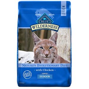 blue buffalo wilderness high protein, natural adult indoor dry cat food, chicken 11-lb