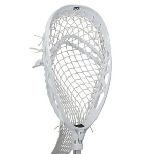 stx lacrosse eclipse 2 strung goalie head, white