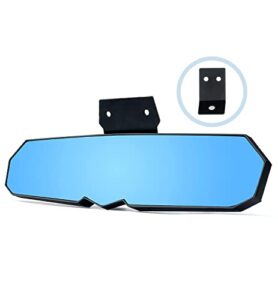 lupar utv rear view mirror, aluminum rearview center mirrors w/2 types mounting bracker fit 2020-2022 polaris rzr pro xp/4, 2017-2022 polaris ranger 500 570 900 xp 1000 xp/crew