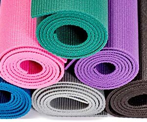 Gaiam Essentials Premium Yoga Mat with Yoga Mat Carrier Sling, Pink, 72 InchL x 24 InchW x 1/4 Inch Thick