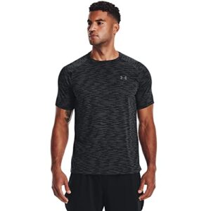 under armour mens tech 2.0 5c short sleeve t-shirt , black (001)/pitch gray , 3x-large