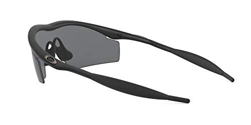 Oakley Men's OO9060 M Frame Strike Rectangular Sunglasses, Black/Grey, 29 mm