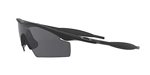 Oakley Men's OO9060 M Frame Strike Rectangular Sunglasses, Black/Grey, 29 mm