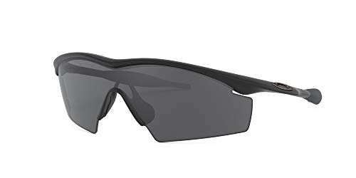 Oakley Men's OO9060 M Frame Strike Rectangular Sunglasses, Black/Grey, 29 mm