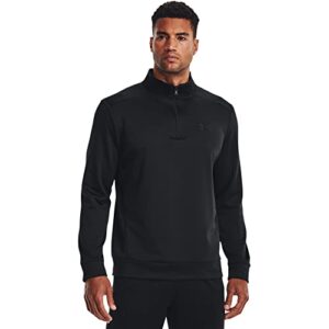 under armour mens armourfleece 1/4 zip , (001) black / / black , large