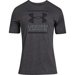 under armour mens global foundation short-sleeve t-shirt , charcoal medium heather (019)/black , x-large