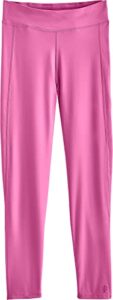 coolibar upf 50+ kid’s sunray 360 swim leggings – sun protective (medium- tropical orchid)