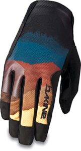 dakine mens covert full finger biking gloves, fire mountain, x-small