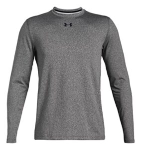 under armour men’s ua coldgear fitted crew long sleeve shirt (as1, alpha, l, regular, regular, charcoal heather/black, large)