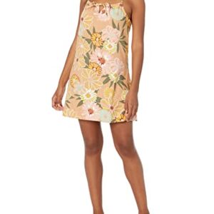 Roxy Women's Golden Sunray Again Dress, Toasted NUT Bloom Boogie, S