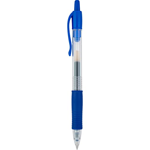 Pilot G2 Retractable Rollerball Gel Pens, Ultra Fine Point, 0.38mm, Blue Ink, 6 Count