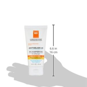 La Roche-Posay Anthelios Melt-In Milk Body & Face Sunscreen SPF 60, Oil Free Sunscreen for Sensitive Skin, Sport Sunscreen Lotion, Sun Protection & Sun Skin Care, Oxybenzone Free