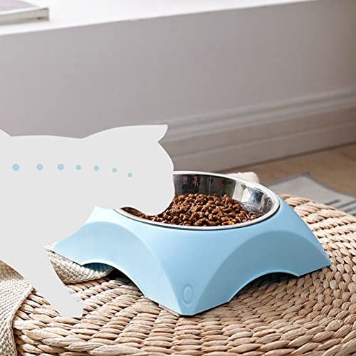 FUUIE Bowls for Food and Water Stainless Steel Pet Cat Dog Bowl Pet Food Water Feeder Drinking Bowl for Puppy Kitten Cat Pet Dog Dish Bowl Pet Feeding Supplies (Color : White)