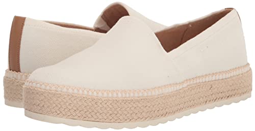 Dr. Scholl's Shoes Women's Sunray Espadrilles Loafer, White Canvas, 8.5