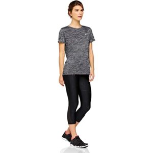 Under Armour Women's Tech Twist T-Shirt , Black (001)/Metallic Silver , Large